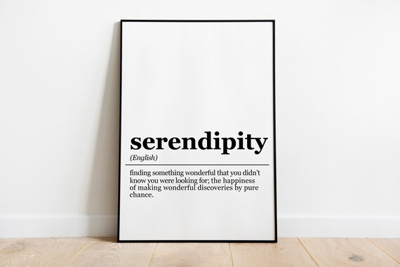 Serendipity Definition Print Printable Wall Art Serendipity - Etsy Australia