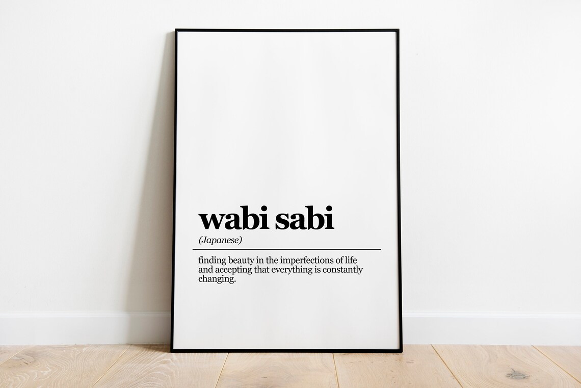 Wabi Sabi Definition Print Japanese Wall Art Wabi Sabi - Etsy