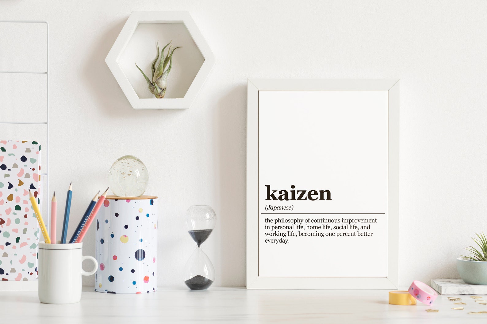 Kaizen Definition Print Japanese Wall Art Japanese Word - Etsy