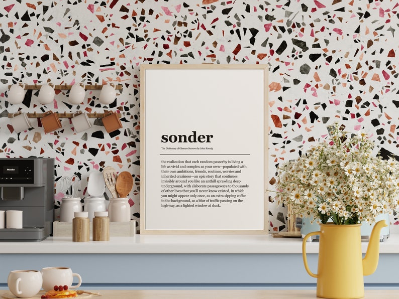 Sonder John Koenig, Definition Print, Inspirational Wall Art, Self-love ...