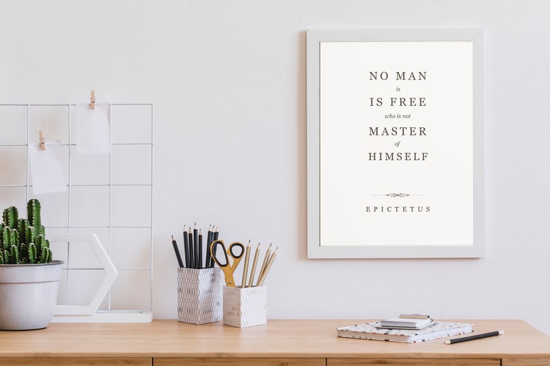 Stoicism Quote Wall Art, Epictetus Quote, Stoic Quote, Stoic Mantra ...