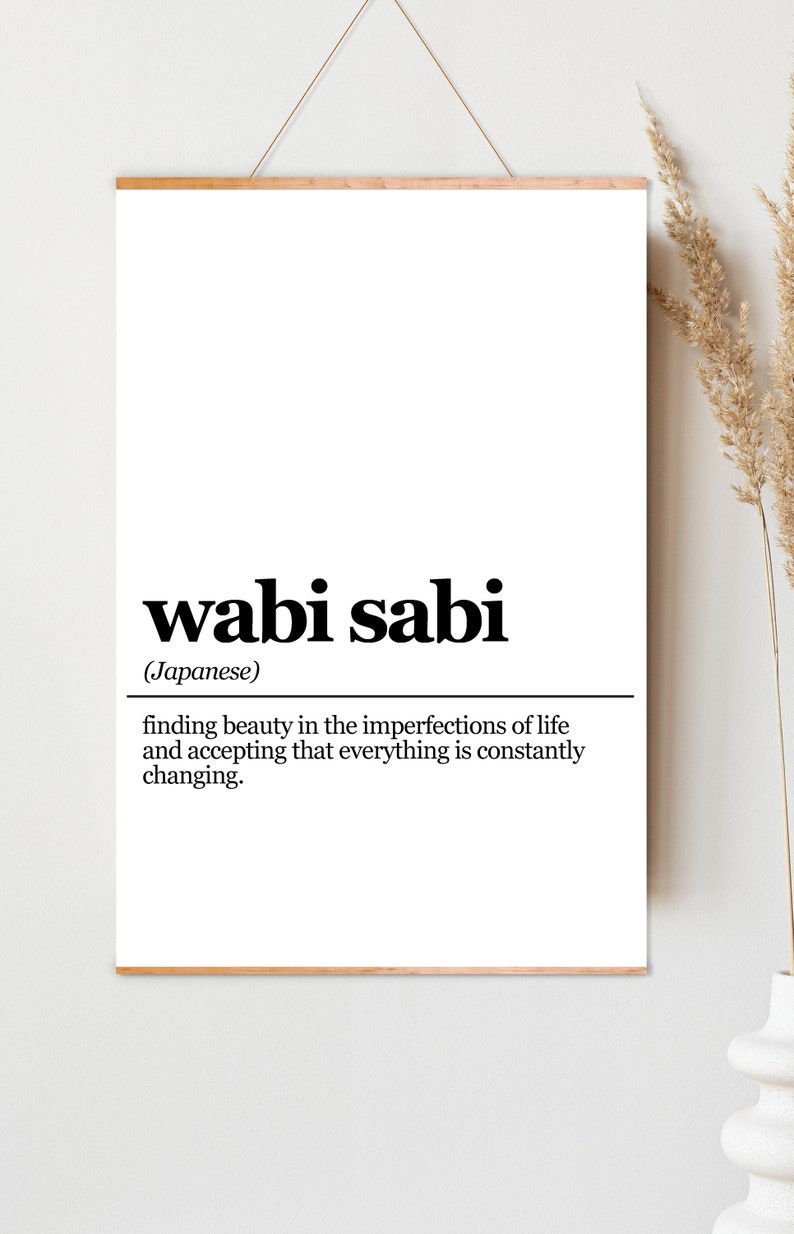 Wabi Sabi Definition Print, Japanese Wall Art, Wabi Sabi Print, Wabi ...