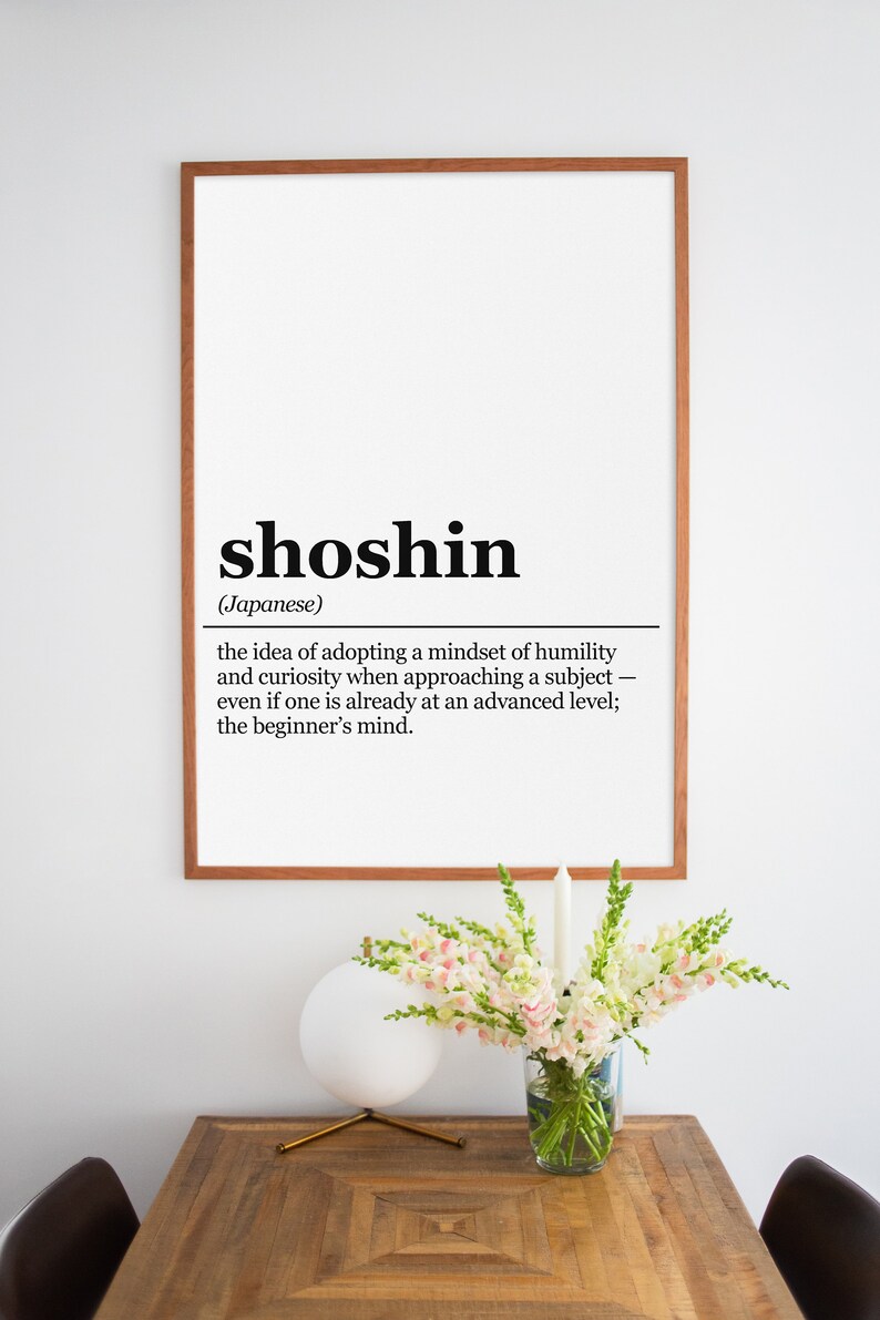 Shoshin Definition Print Japanese Word Print Japanese Wall - Etsy Australia