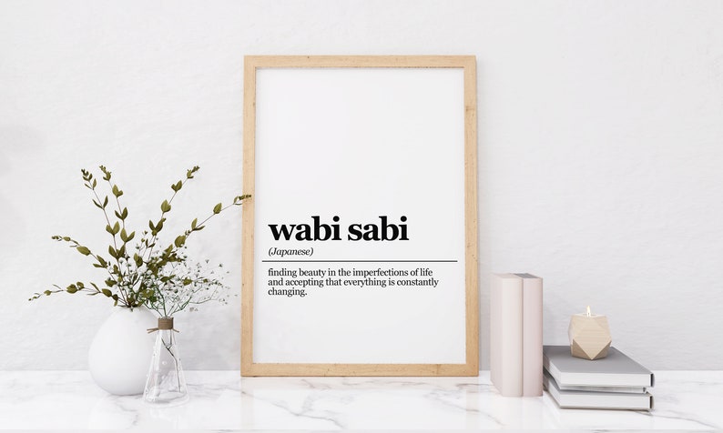 Wabi Sabi Definition Print, Japanese Wall Art, Wabi Sabi Print, Wabi ...