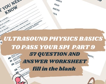 Ultrasound Physics Worksheet - Etsy