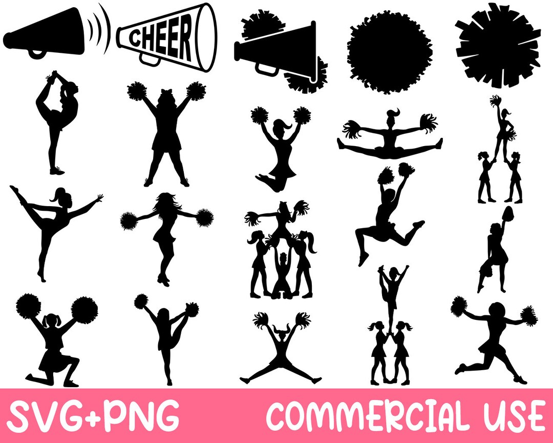 Cheerleader Svg Bundle Cheer Mom Girl Cheerleading Team - Etsy