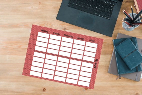 Editable PDF Timetable for Download on Smartphone Tablet and - Etsy