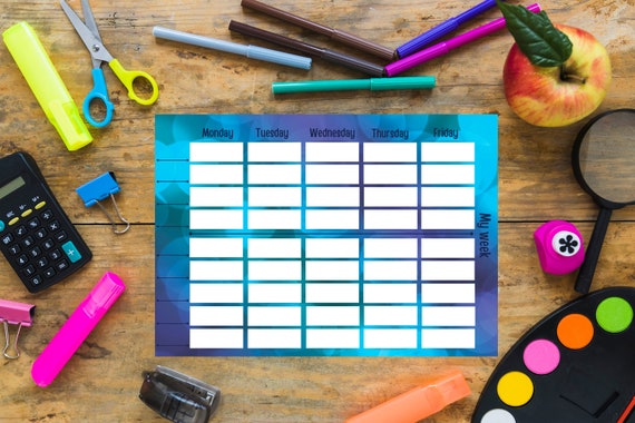 Editable PDF Timetable for Download on Smartphone Tablet and - Etsy