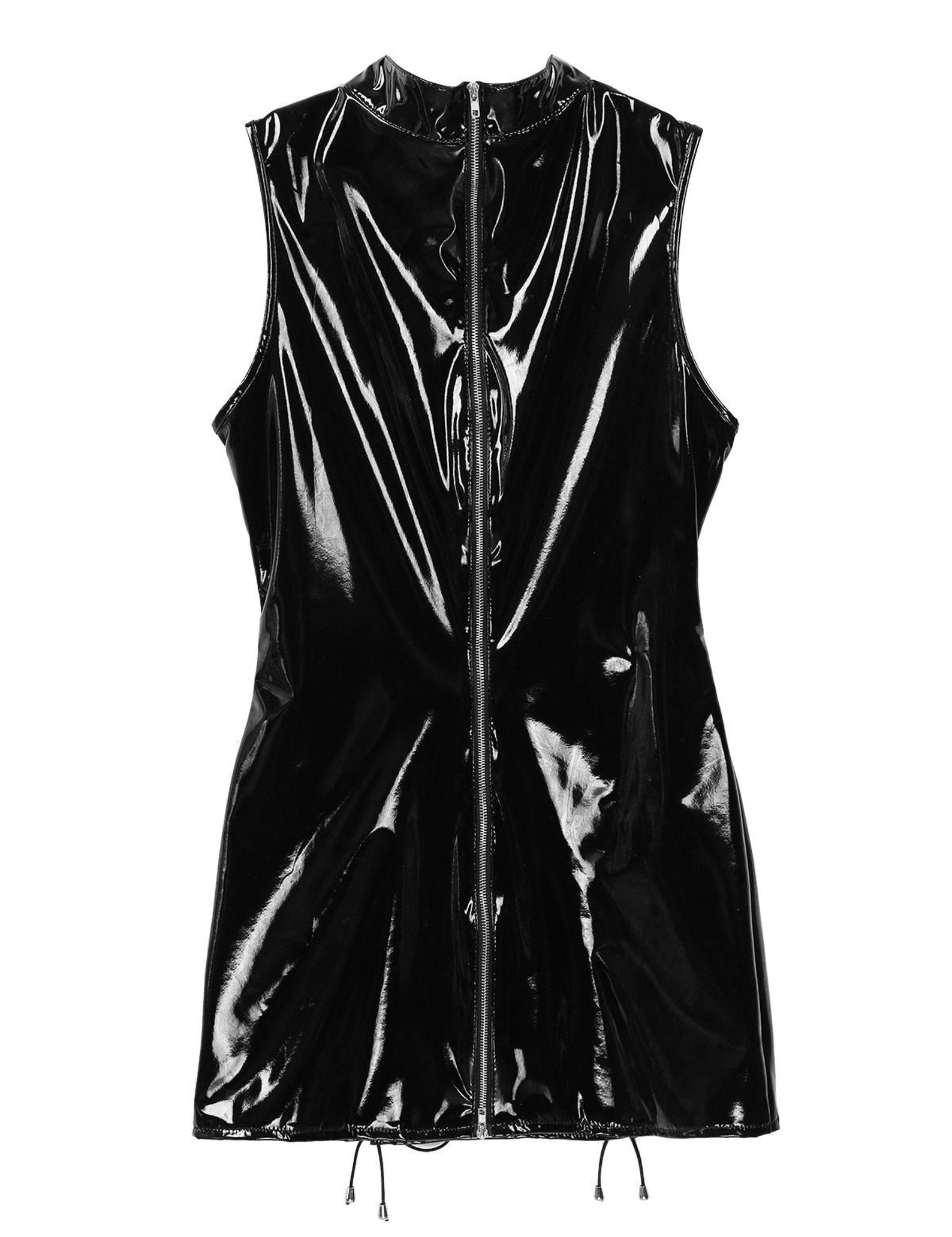 Wetlook Imitation Latex Dress Sexy Sleeveless Hollow Out Dress Lace Up Vinyl Mini Dress Etsy