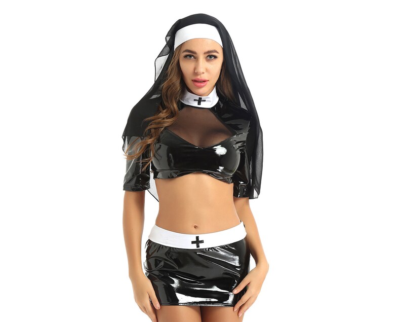 Latex Nun Sexy Nun Costume Sexy Nun Outfit Etsy Australia