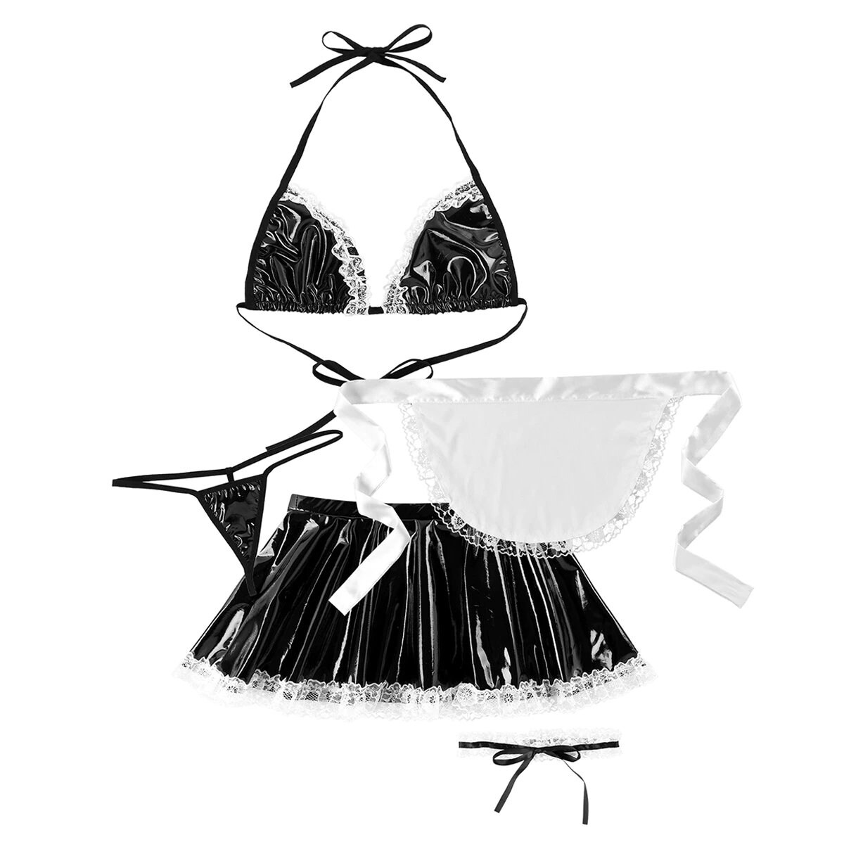 French Maid Costume Sexy Maid Apron Lingerie Maid Cosplay Uniform Etsy