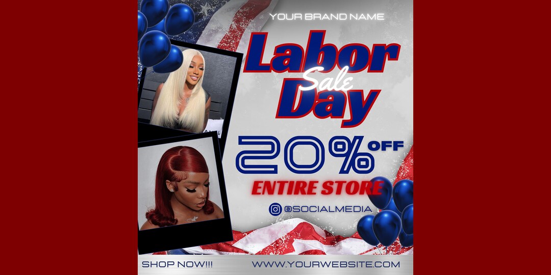 Diy Labor Day Sale Flyer Template - Etsy