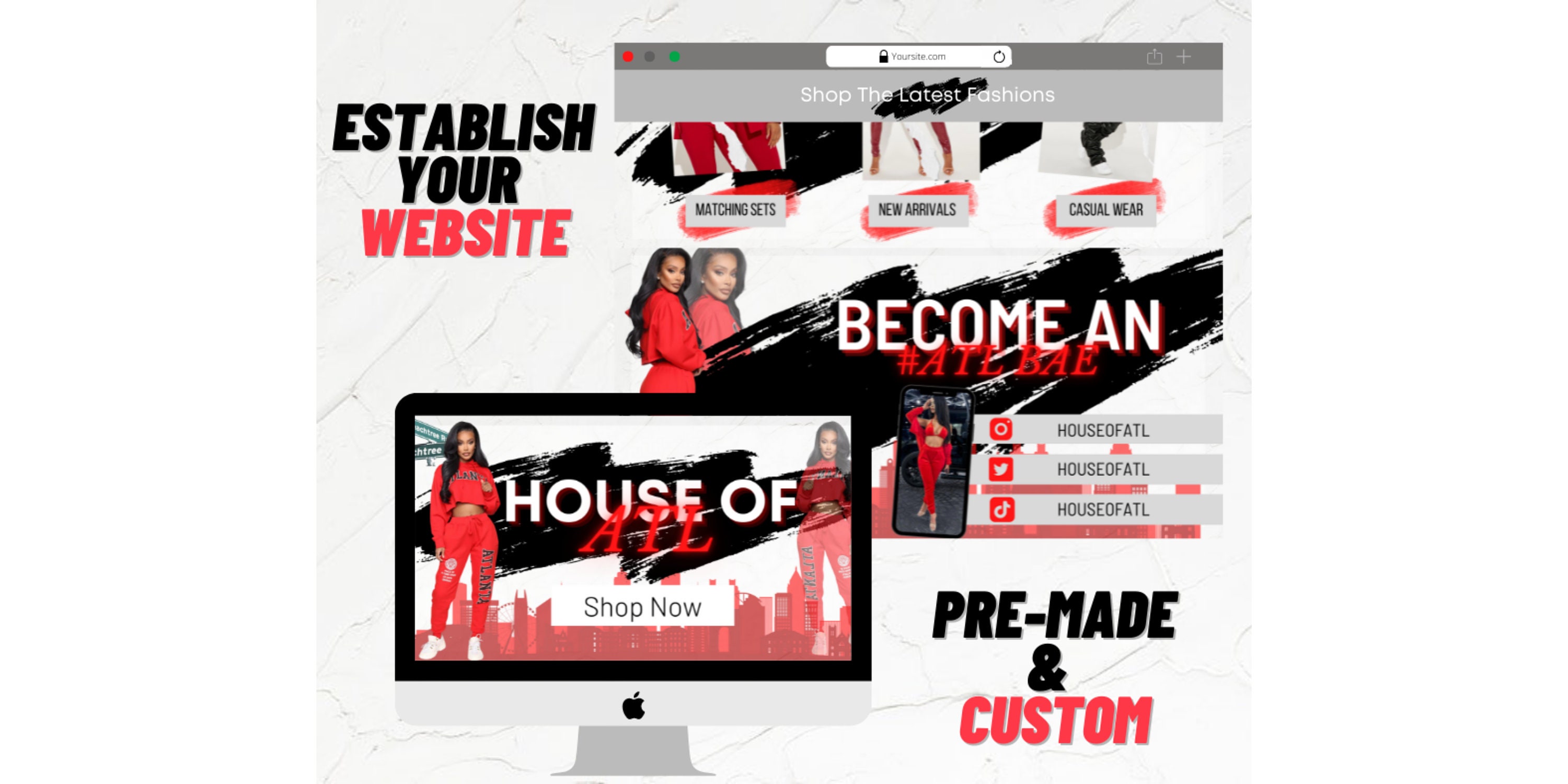 Diy Web Design Urban Theme Pre-made Website Templates Made With Canva ...