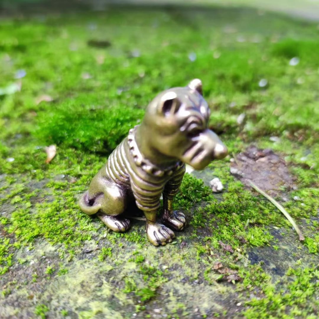 Metal Art Solid Copper Funny Dog Figurine Brass Akita Dog in - Etsy
