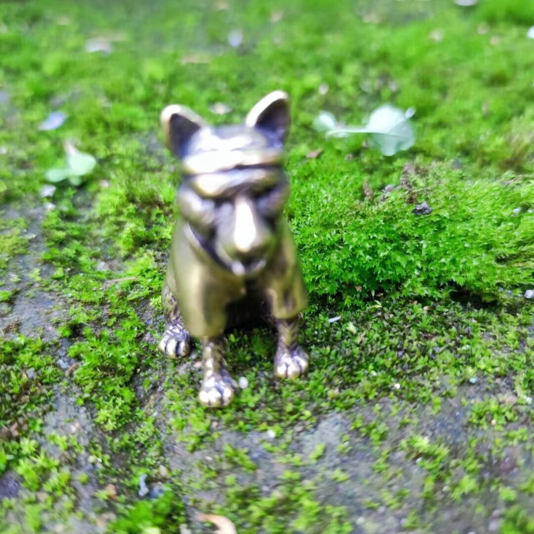 Metal Art Solid Copper Funny Dog Figurine Brass Akita Dog in - Etsy