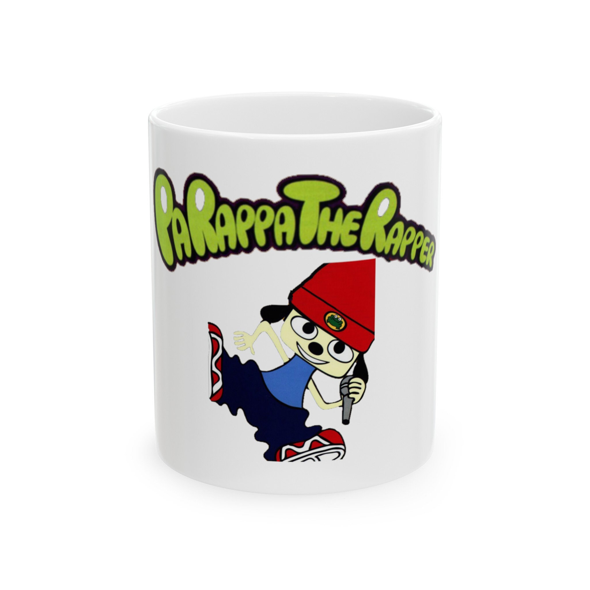 Parappa the Rapper PS1 Retro Style Cover Art Logo White Ceramic Mug ...