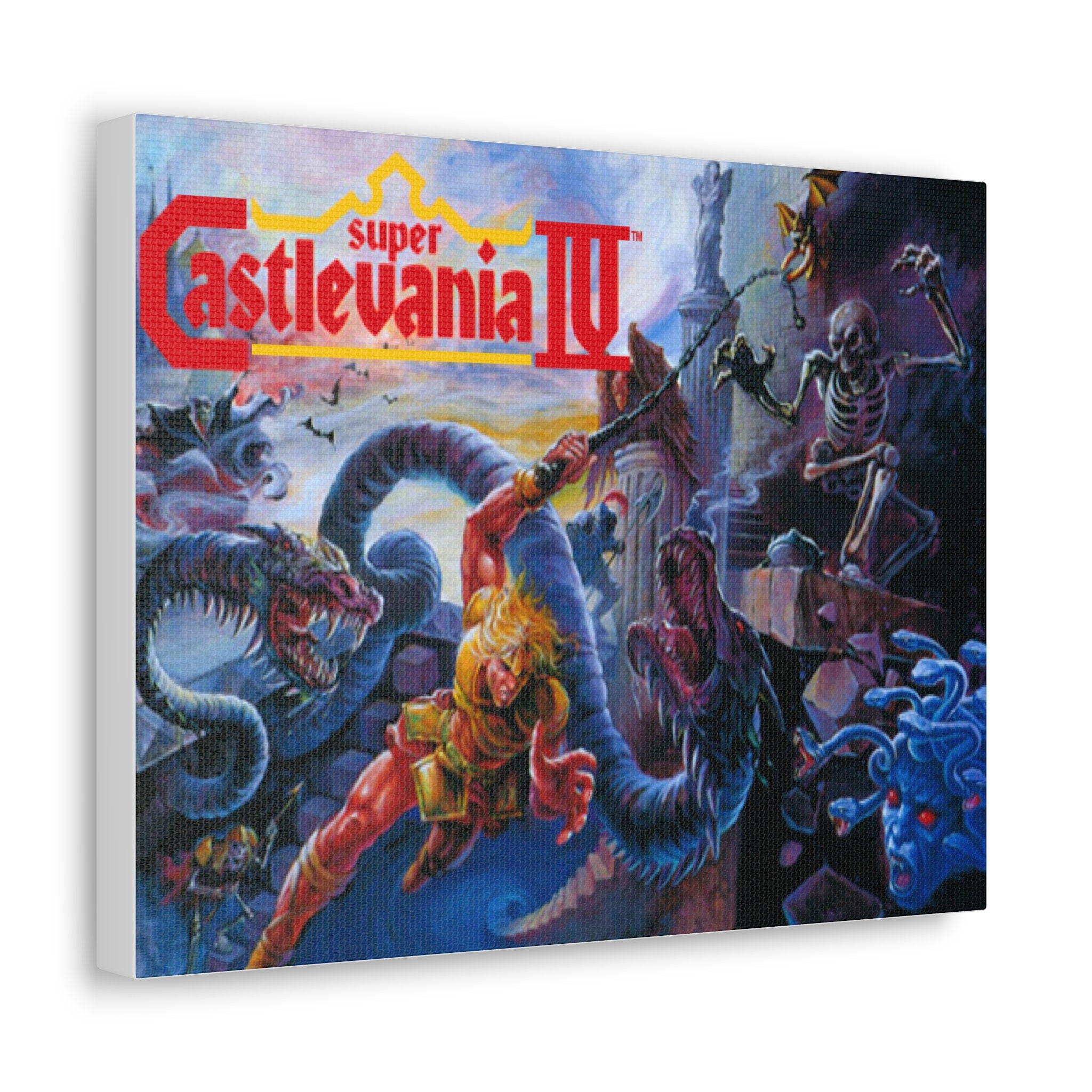 Castlevania IV 4 SNES Retro Style 90's Video Game Pixel Wall Art Canvas ...