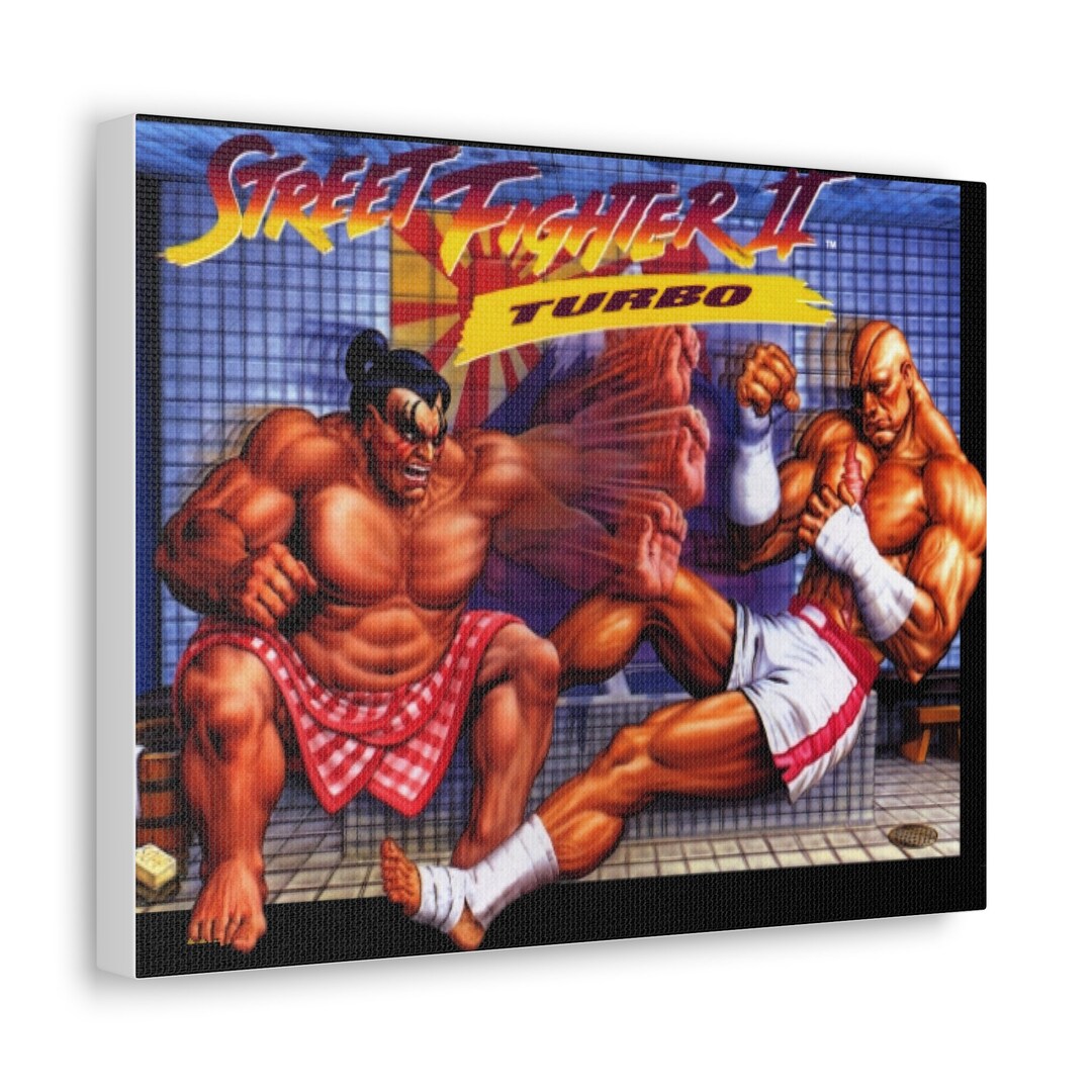Street Fighter II 2 Turbo SNES Arcade Box Cover Art Retro Style Wall ...