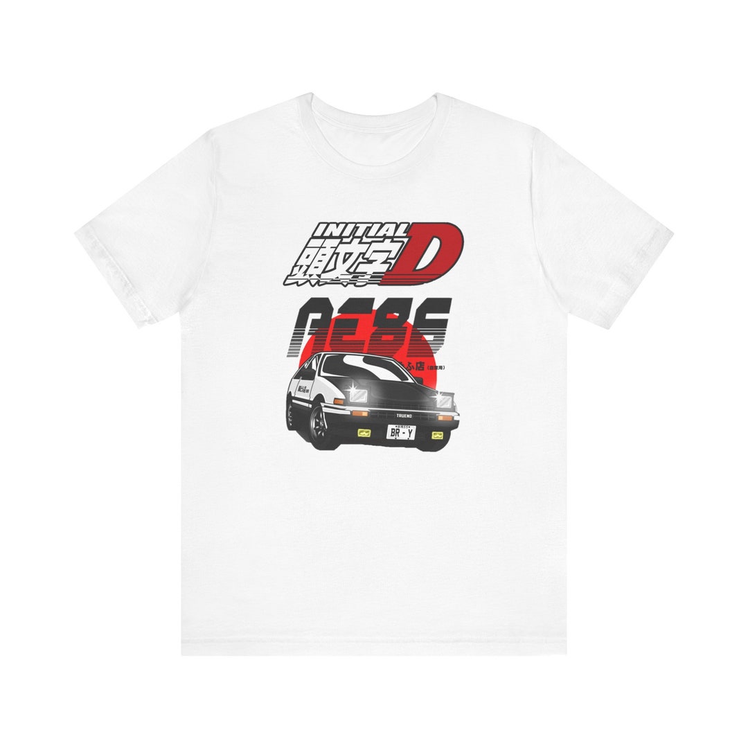 Initial D AE86 Treuno W/logo Japanese Anime Unisex Jersey Short Sleeve ...