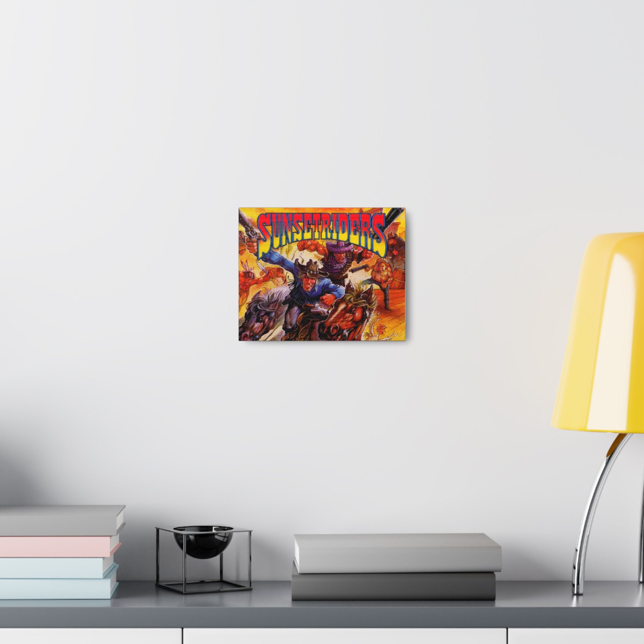 Sunset Riders SNES Box Cover Art Retro Style Wall Art Canvas 3x Sizes ...