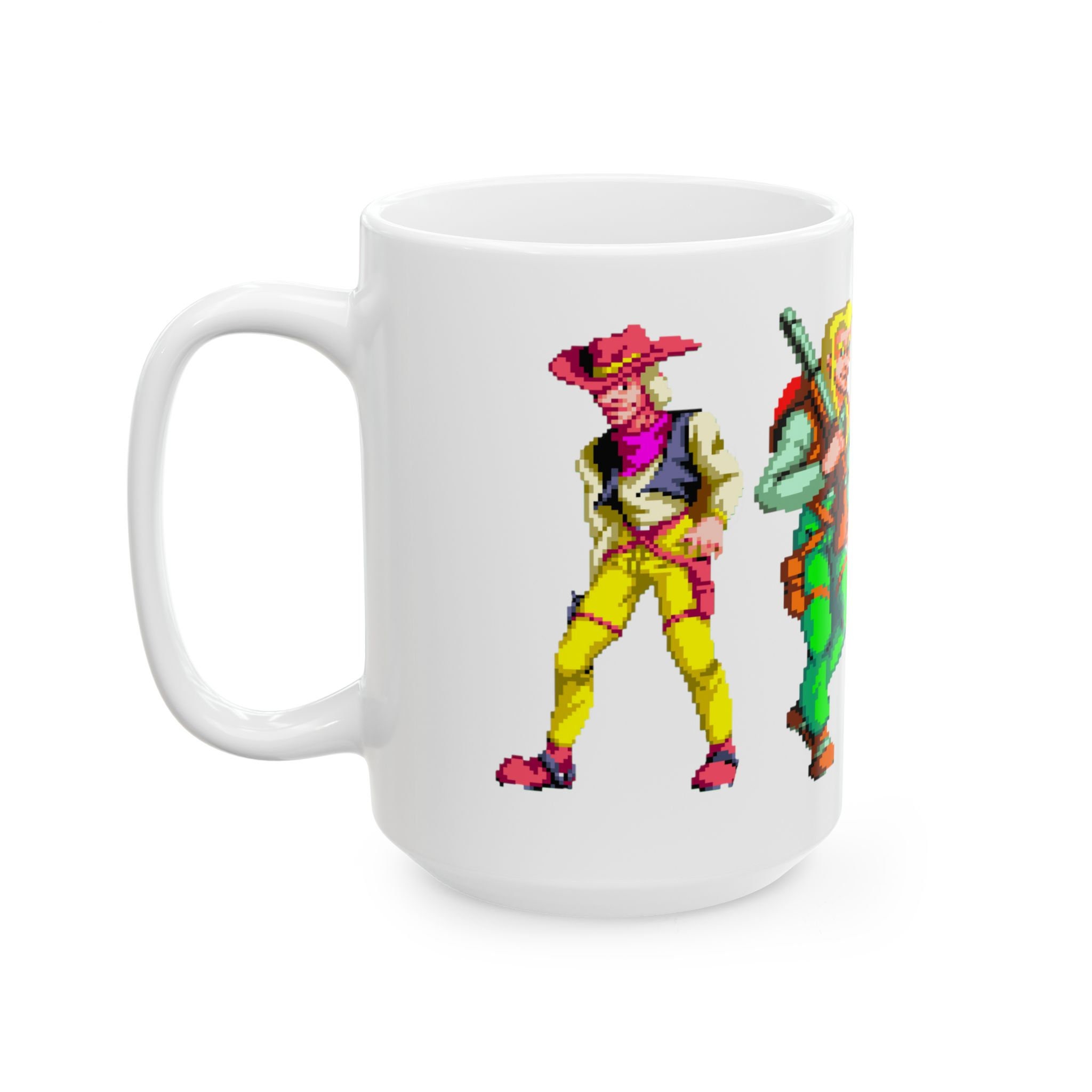 Sunset Riders SNES Arcade Characters White 11oz, 15oz Coffee & Tea ...
