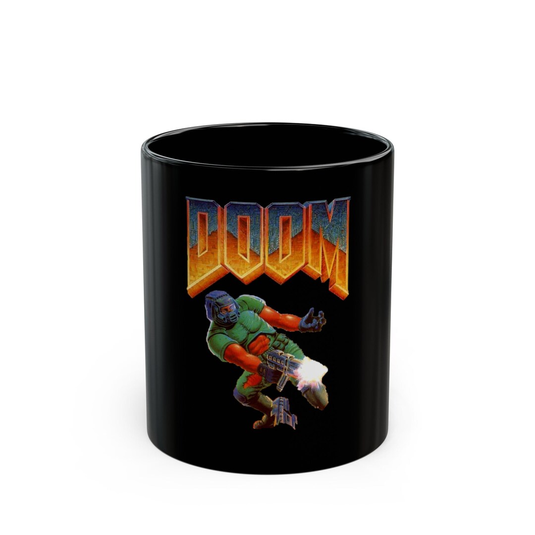 Doom PC SNES Retro Style Video Game Ceramic Black Coffee Tea Mug (11oz ...