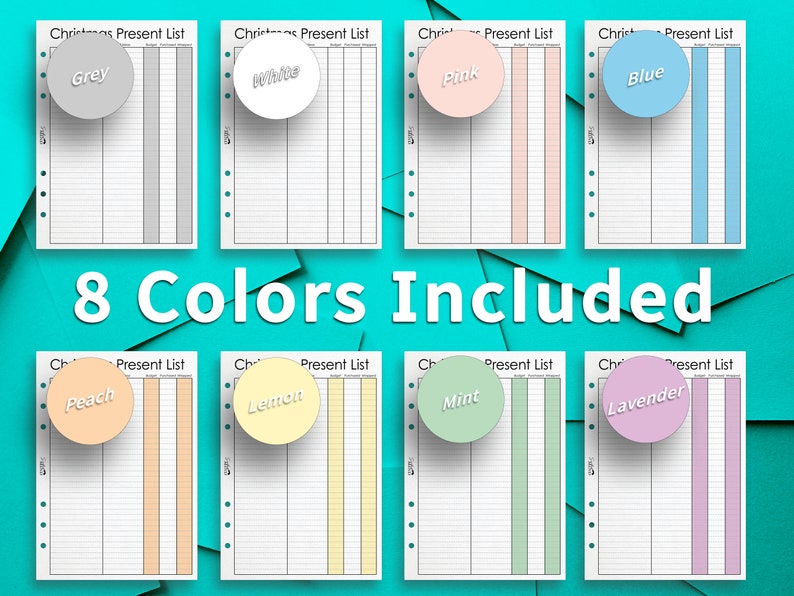 A5 Christmas Gift List Printable Planner Insert PDF File - Etsy