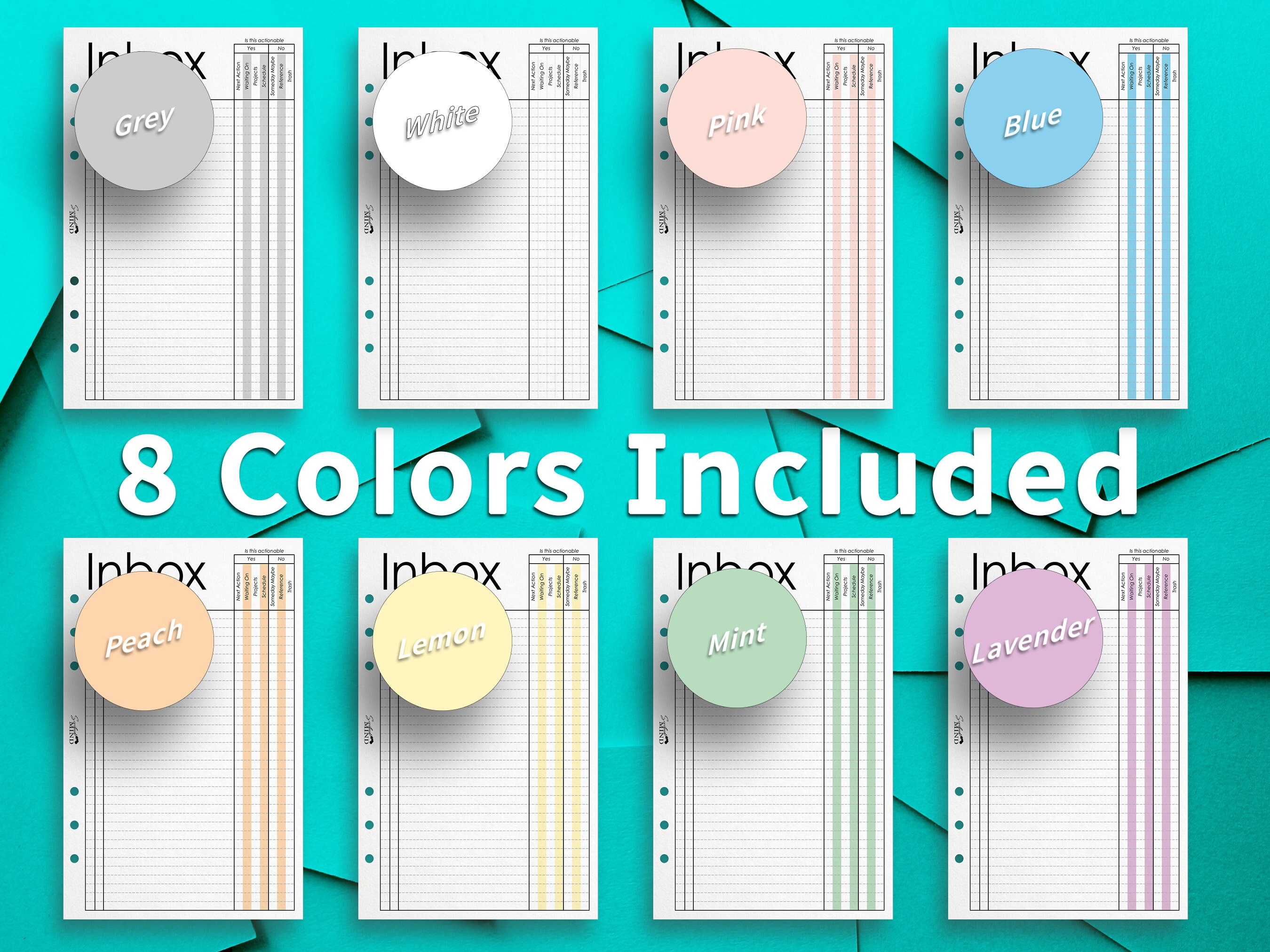 Half Letter PRINTABLE GTD Inbox Planner Insert PDF File - Etsy Half Letter PRINTABLE GTD Inbox Planner Insert PDF File - Etsy