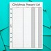 A5 Christmas Gift List Printable Planner Insert PDF File - Etsy