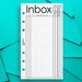 Personal GTD Inbox Printable Planner Insert PDF File - Etsy