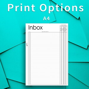 A4 GTD Inbox Printable Planner Insert PDF File - Etsy