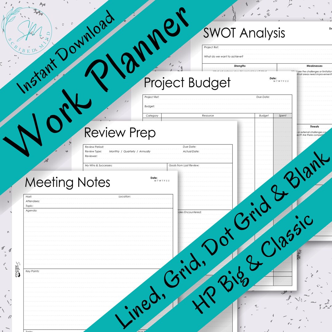 Happy Planner Big & Classic Work Planner Printable Bundle - Printable ...