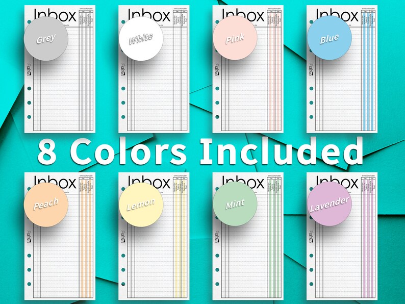 Personal GTD Inbox Printable Planner Insert PDF File - Etsy