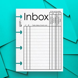 Micro Happy Notes GTD Inbox Printable Planner Insert PDF File - Etsy