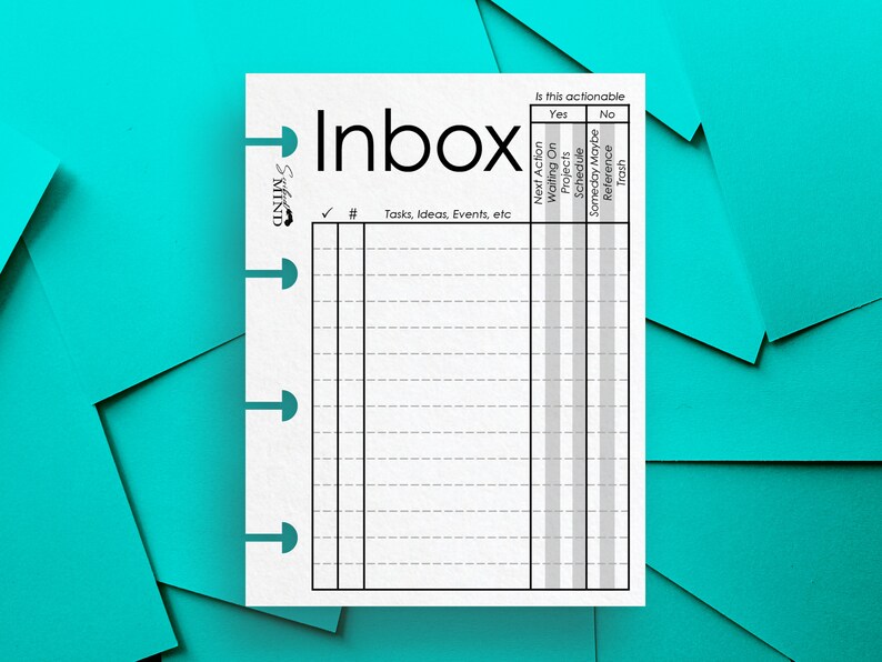 Micro Happy Notes GTD Inbox Printable Planner Insert PDF File - Etsy