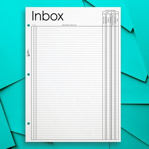 A4 GTD Inbox Printable Planner Insert PDF File - Etsy