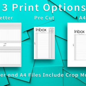 Half Letter PRINTABLE GTD Inbox Planner Insert PDF File - Etsy