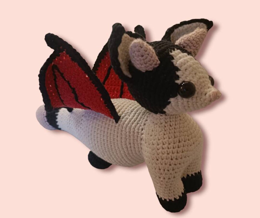 A Crocheted Bat Dragon Roblox Adopt Me Pets Mascot - Etsy