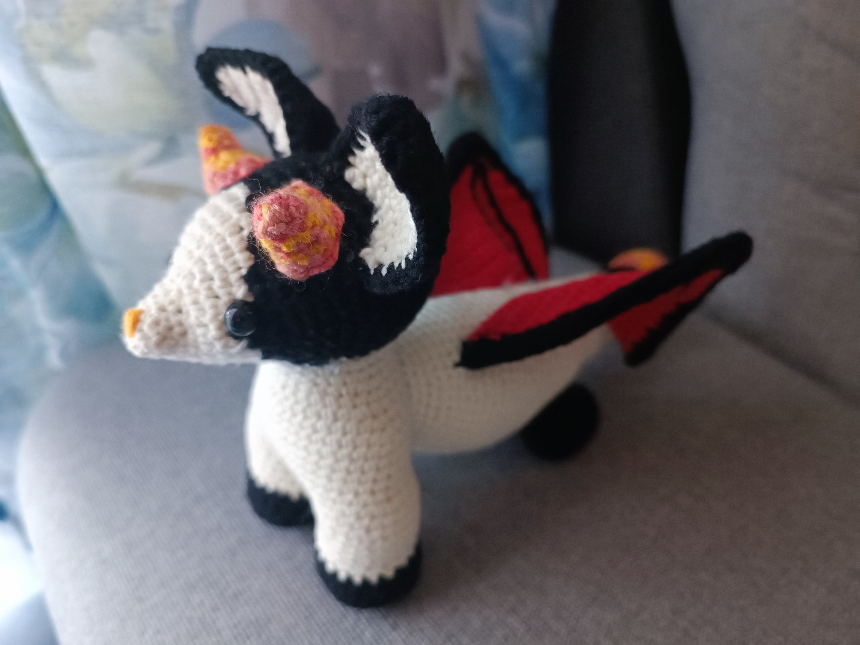 A Crocheted Bat Dragon Roblox Adopt Me Pets Mascot - Etsy UK