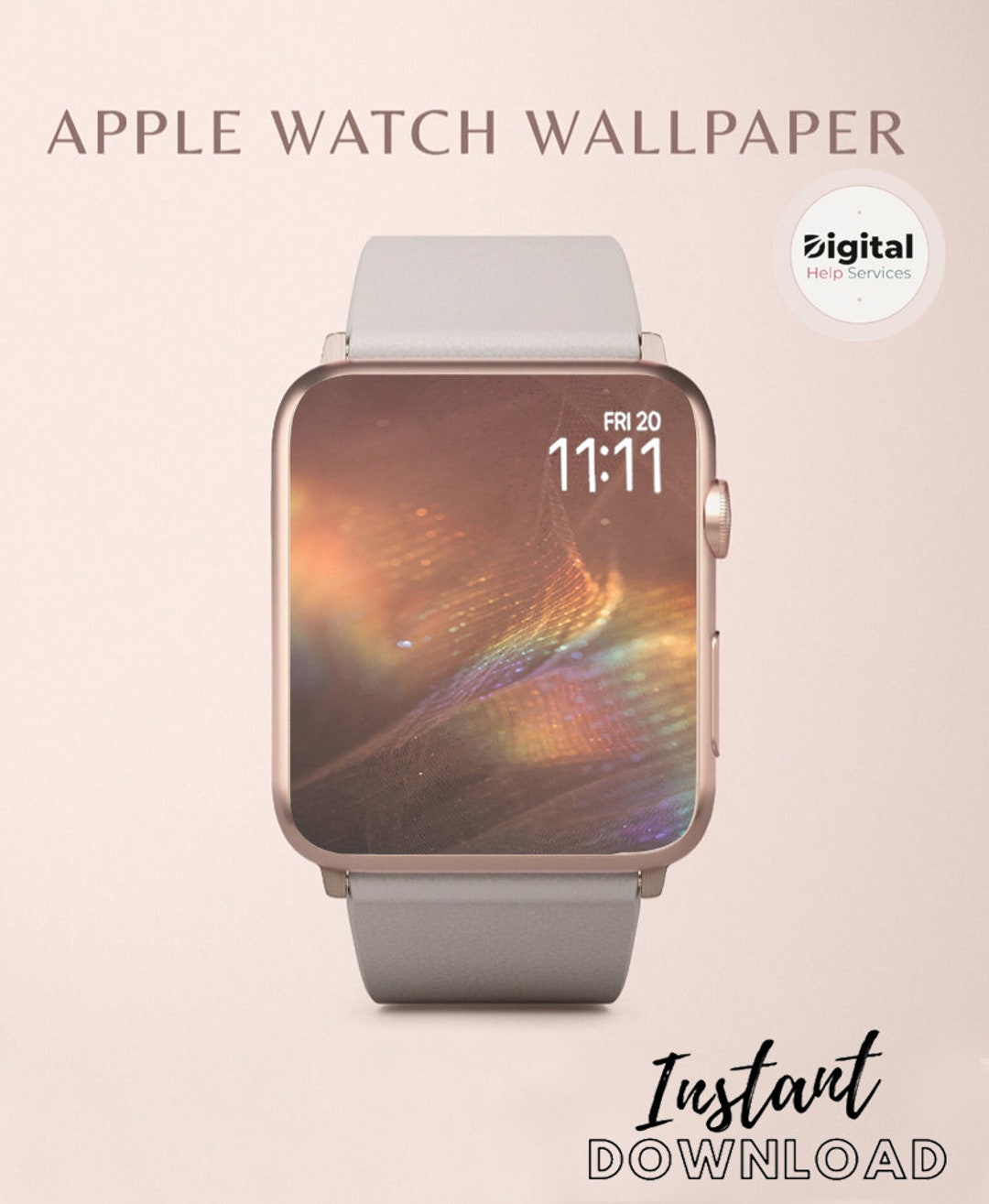 Apple Watch Gold Rainbow Wallpaper/apple Watch Wallpaper/watch ...