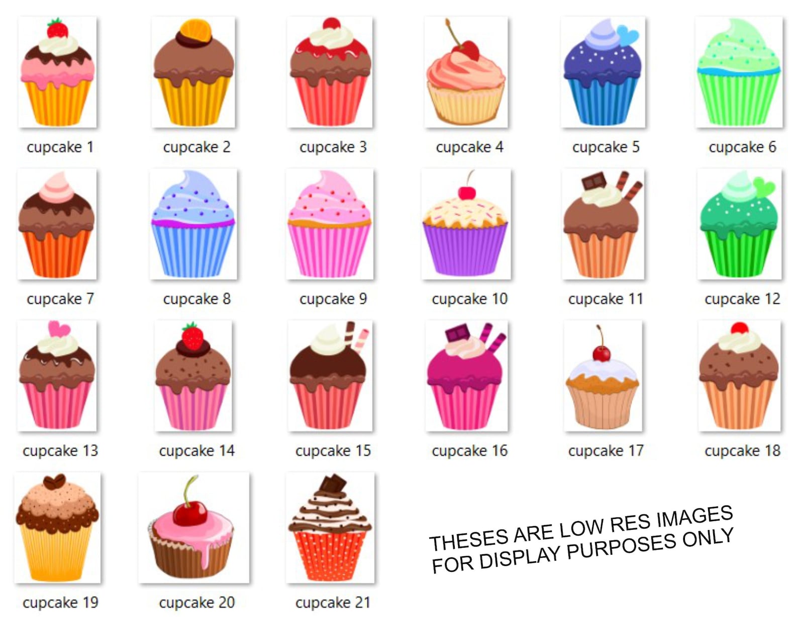 Cupcake Clipart.cupcake Png. Cupcake Sticker.colorful Cupcake.cupcake ...