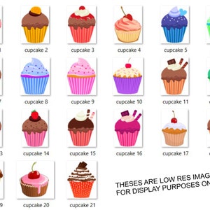Cupcake Clipart.cupcake Png. Cupcake Sticker.colorful Cupcake.cupcake ...