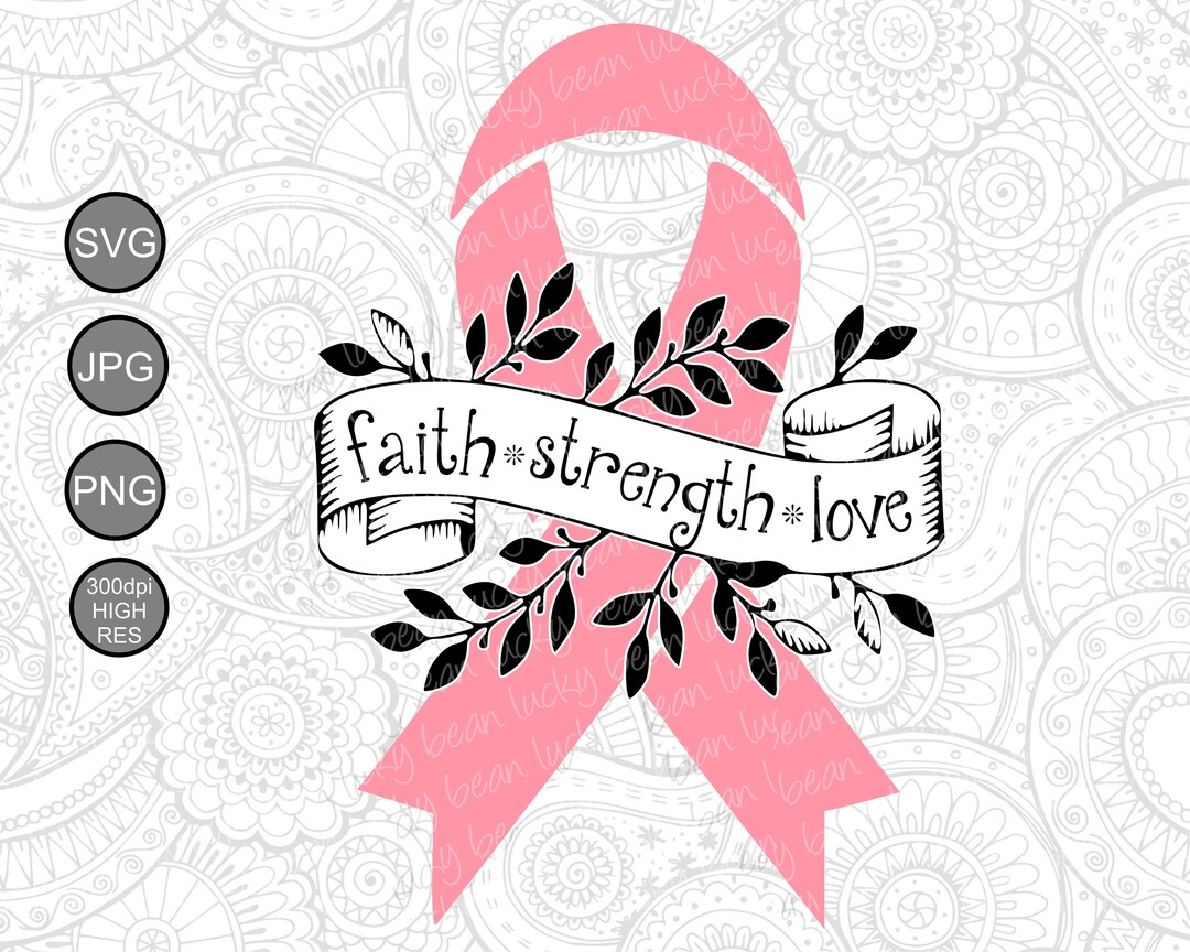 Breast Cancer Awareness Ribbon Svg. Cancer Survivor Vector - Etsy