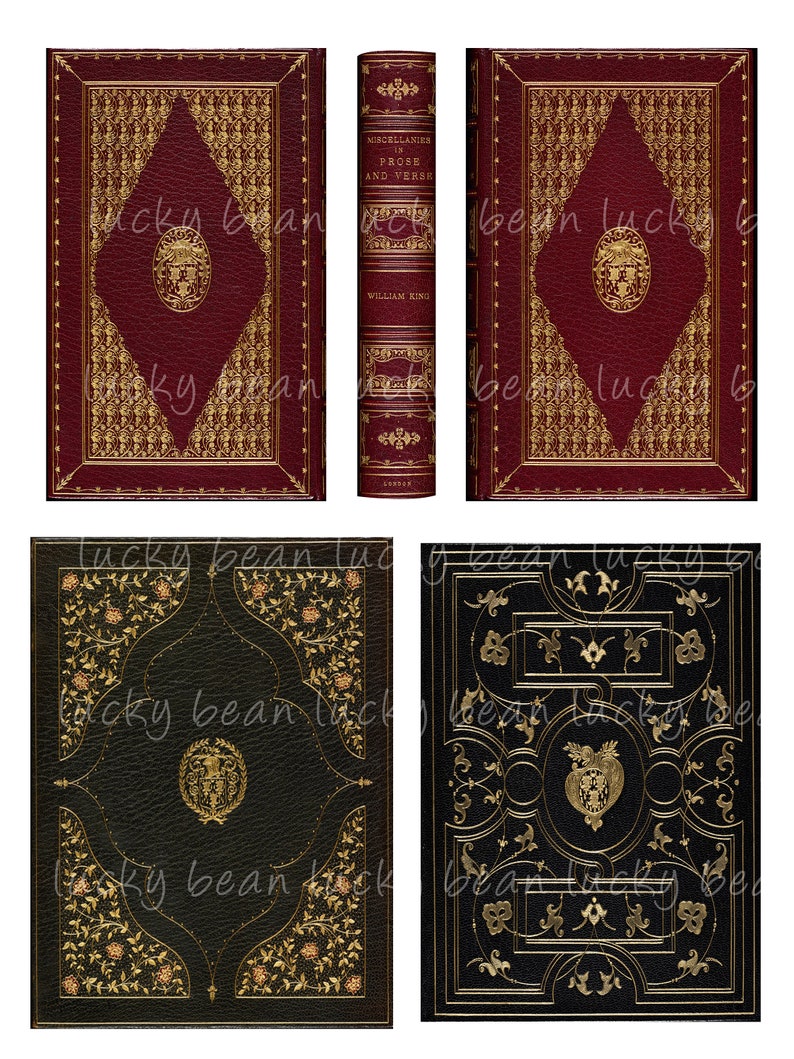 Antique Book Cover. Book Spine.digital Collage Sheet. Transparent Png ...