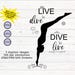 Diving Svg.diving Girl Clipart.cricut Cut File.high Board Diving ...
