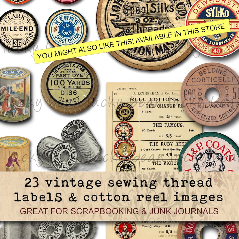 Sewing Vintage Clipart.vintage Sewing Machine.antique Sewing Collage ...