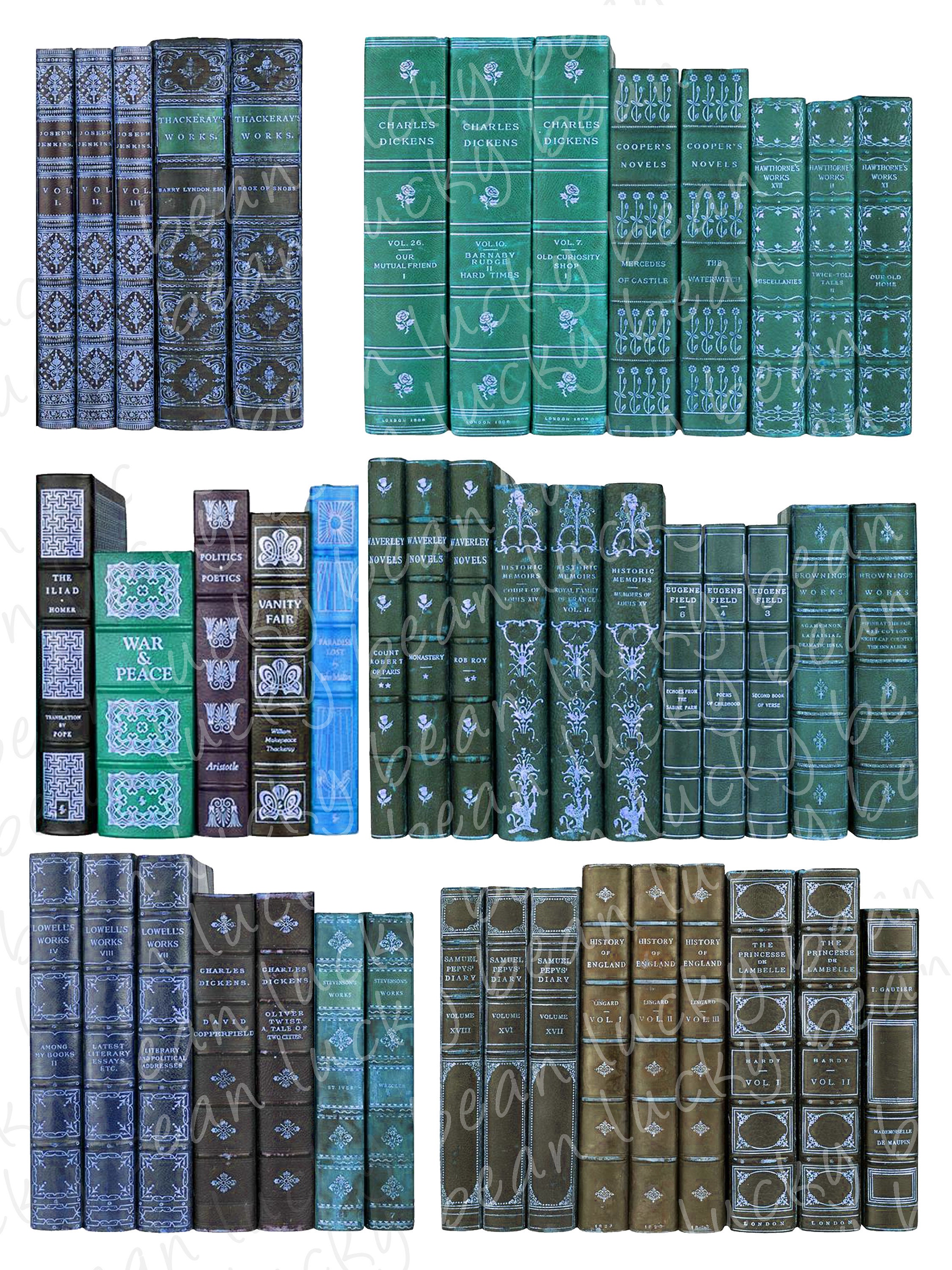 Antique Book Spines.ornate Vintage Books.old Fashion - Etsy