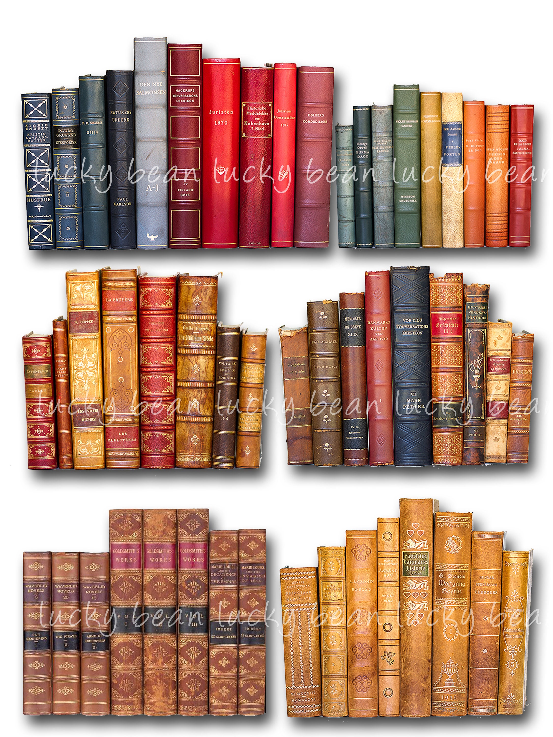 Antique Book Spines Clipart.ornate Vintage Book.old Books.antique Library.vintage Book Covers ...