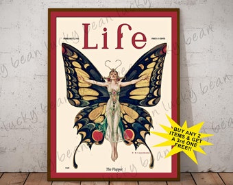 Life Magazine Cover, the Flapper Feb 2,1922, Vintage Magazine Print ...