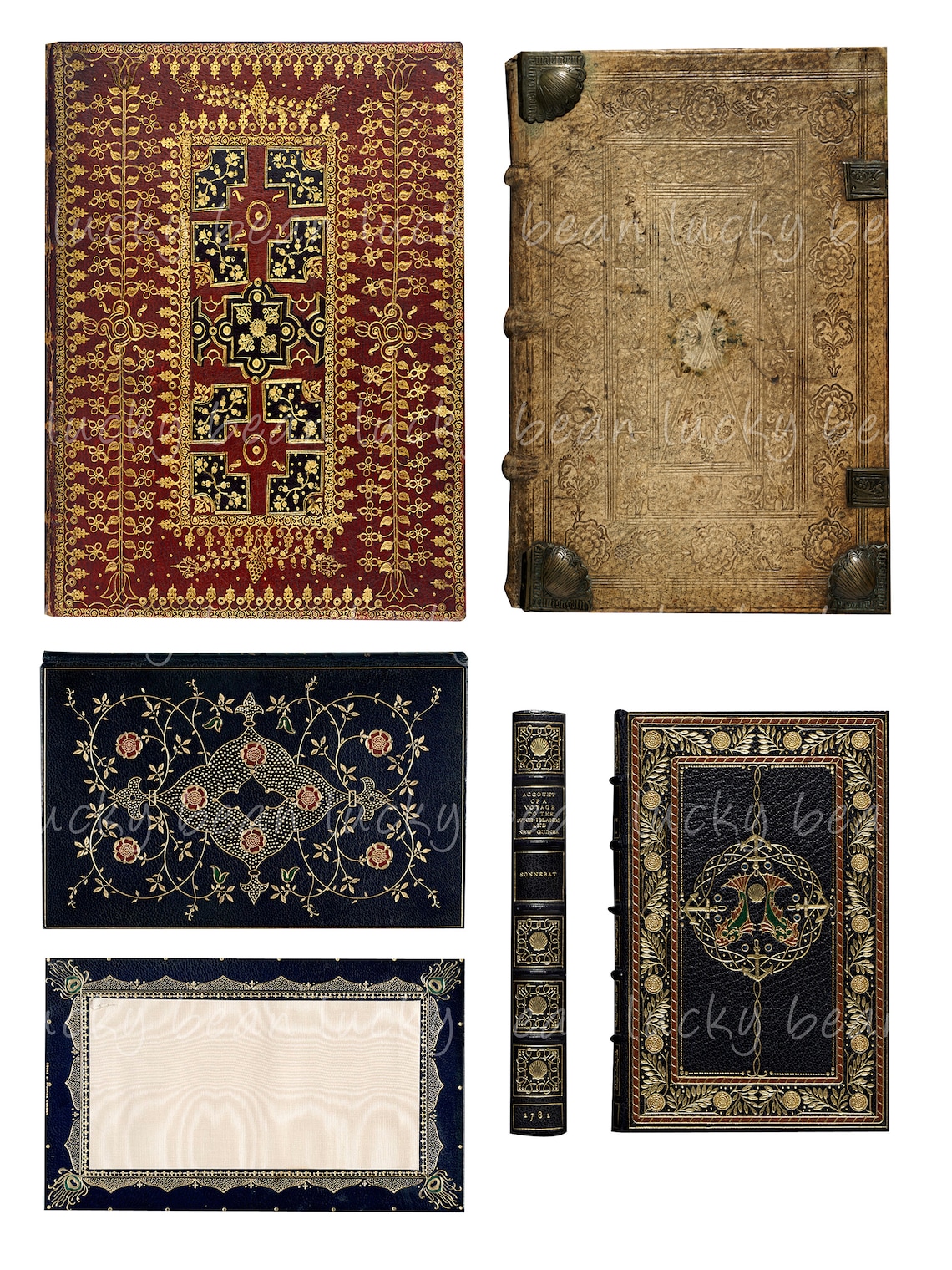 Antique Book Cover.book Spine.transparent Png Jpg.victorian Book Cover ...